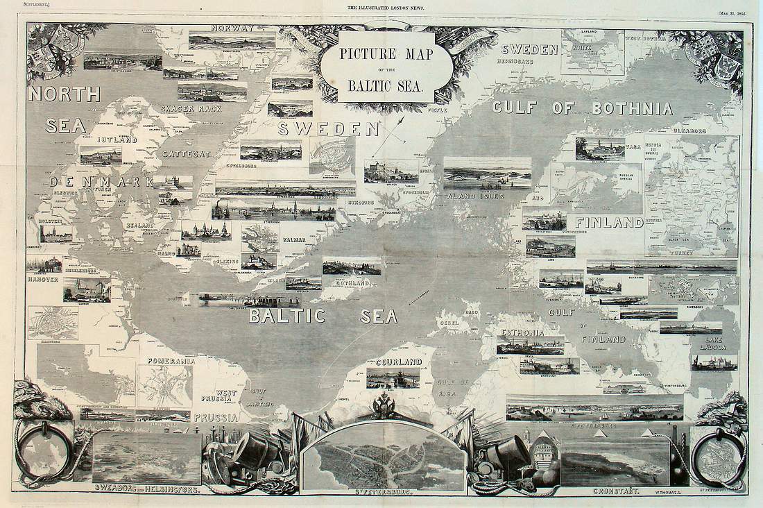 (Baltic) Picture Map of the Baltic Sea – The Old Map Gallery