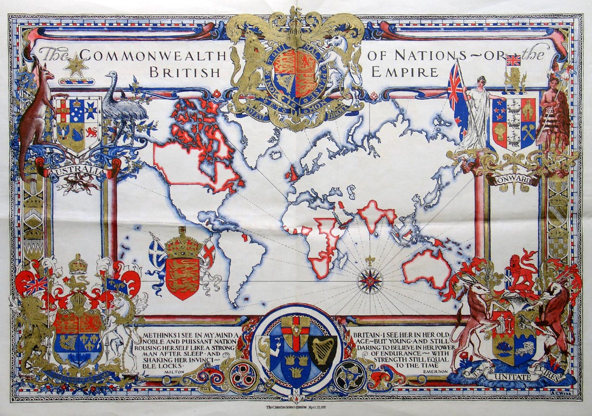 The Commonwealth of Nations, or the British Empire – The Old Map Gallery
