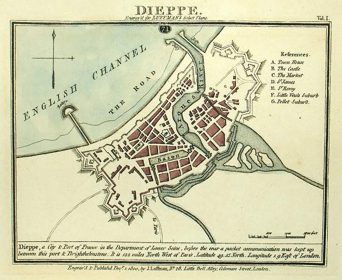 Dieppe The Old Map Gallery Dieppe The Old Map Gallery