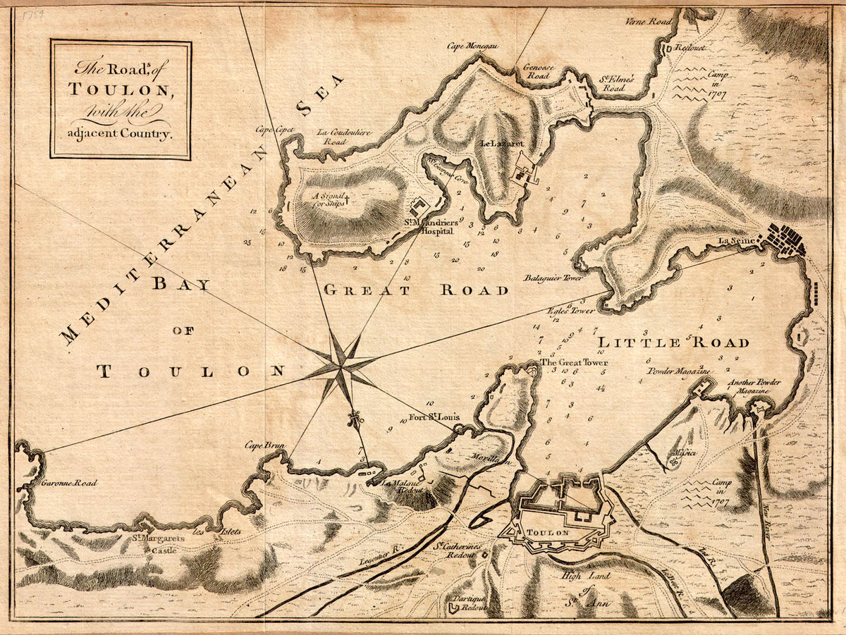 (France - Toulon) The Road Of Toulon... – The Old Map Gallery