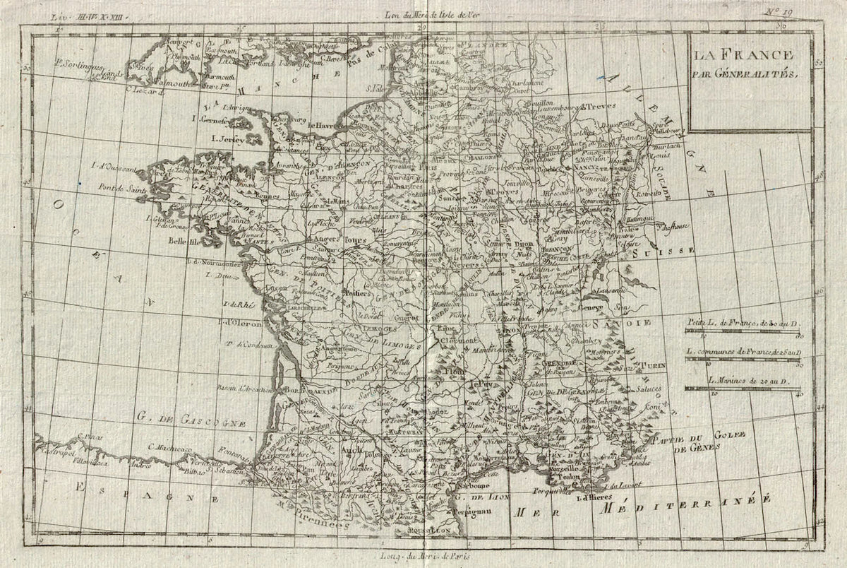 (France) La France Par Generalites – The Old Map Gallery