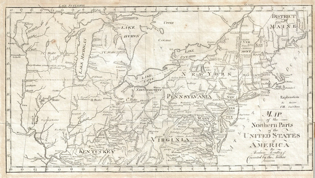 (U.S.) Map of the Northern Parts of the United States of America – The ...