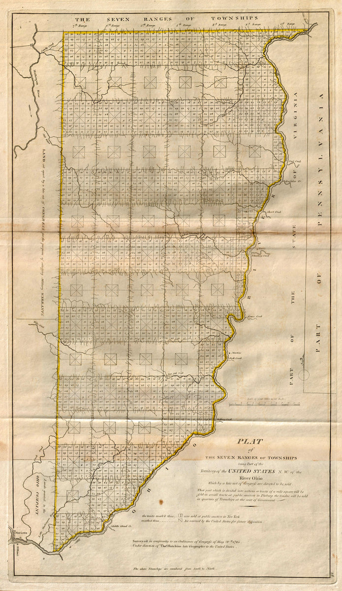 (OH.) Plat of The Seven Ranges Of Townships being Part of the Territor ...