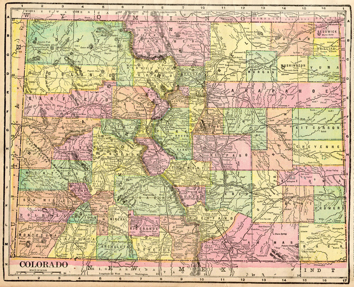 (CO.) COLORADO – The Old Map Gallery