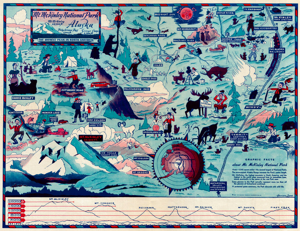 (AK. - (McKinley) Denali) Mt McKinley National Park - Alaska – The Old ...