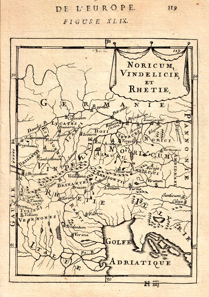 (European Alps) Noricum Vindelicie, Et Rhetie. – The Old Map Gallery