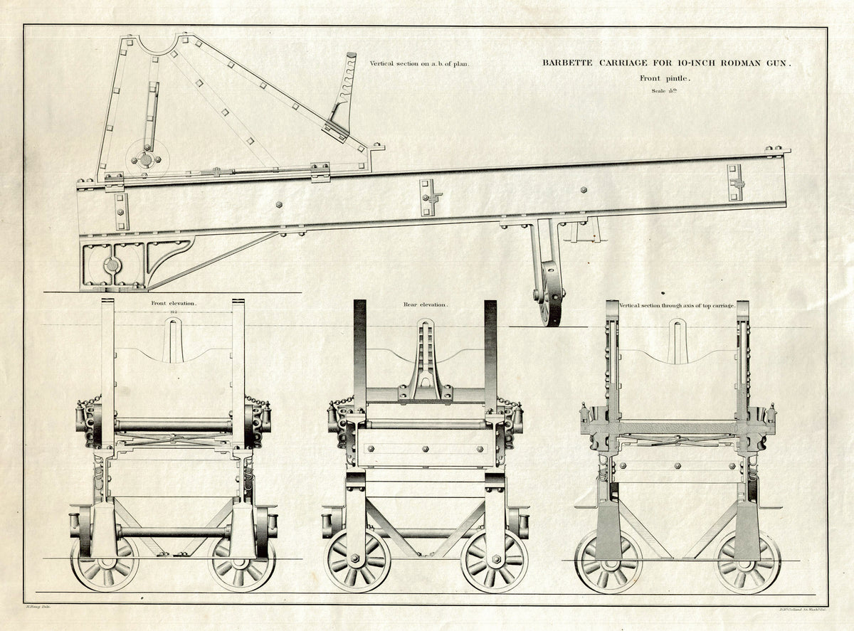 (Civil War) Barbette Carriage for 10-Inch Rodman Gun – The Old Map Gallery