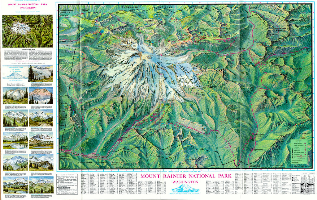 (WA.- Mt Rainier) Mount Rainier National Park – The Old Map Gallery