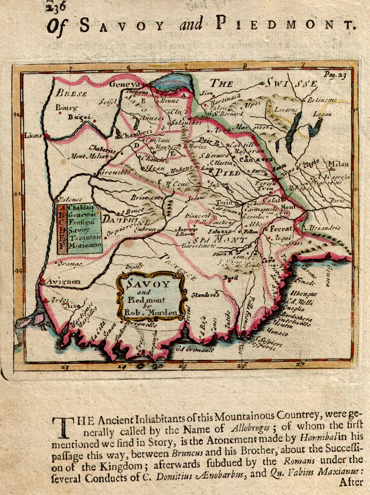 (Savoy & Piedmont) Savoy and Piedmont – The Old Map Gallery