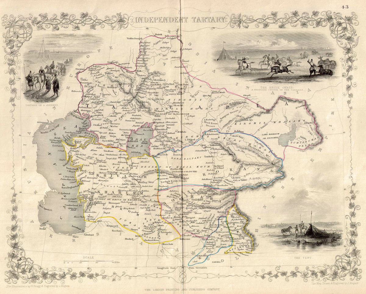 (Central Asia) Independent Tartary – The Old Map Gallery