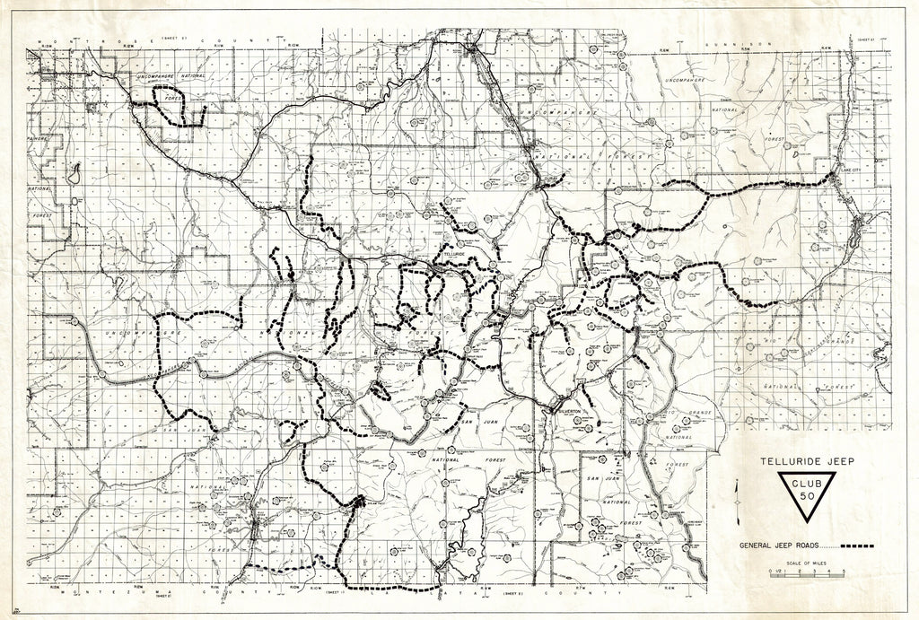 (CO. - Telluride area) Telluride Jeep Club 50 – The Old Map Gallery
