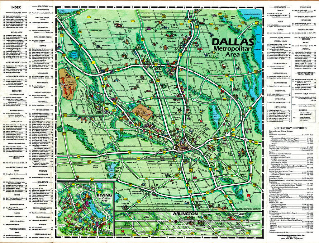 (TX. - Dallas) Dallas Metropolitan Area – The Old Map Gallery