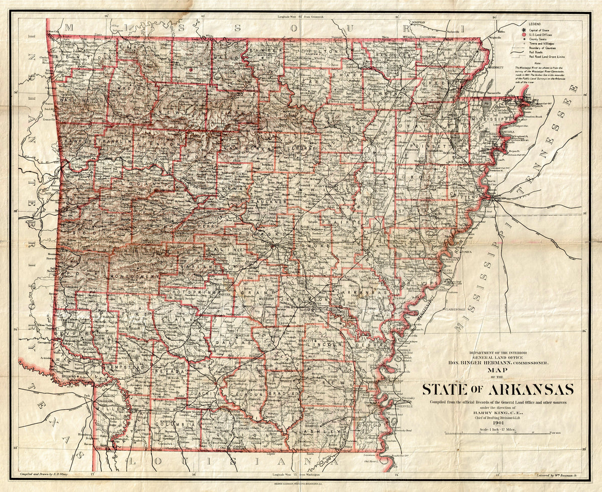 (AR) State of Arkansas – The Old Map Gallery