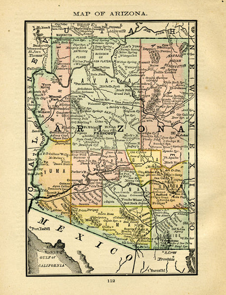 Map of Arizona – The Old Map Gallery