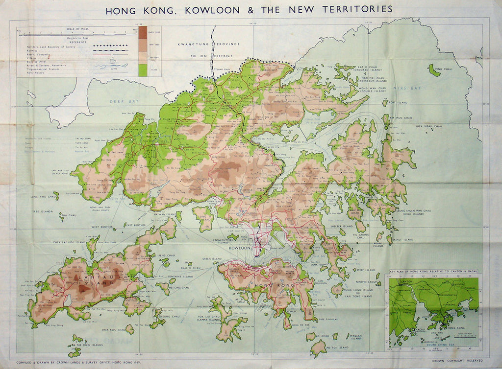 (China - Hong Kong) Hong Kong, Kowloon &... – The Old Map Gallery