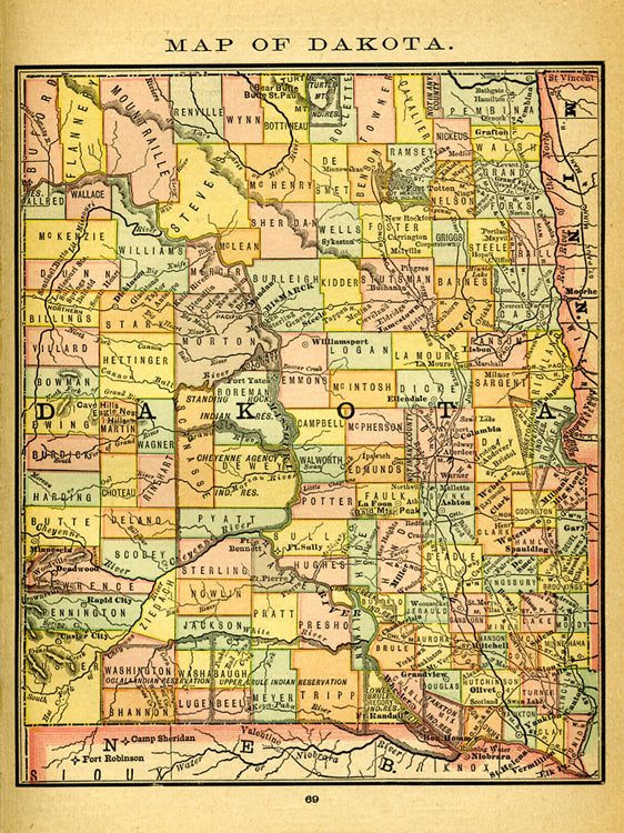 Map of Dakota – The Old Map Gallery