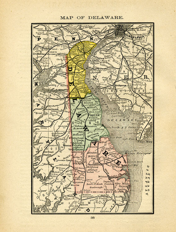 Map of Delaware – The Old Map Gallery