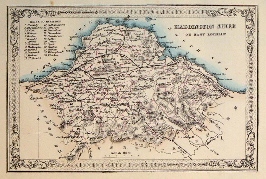 Haddinton Shire or East Lothian – The Old Map Gallery