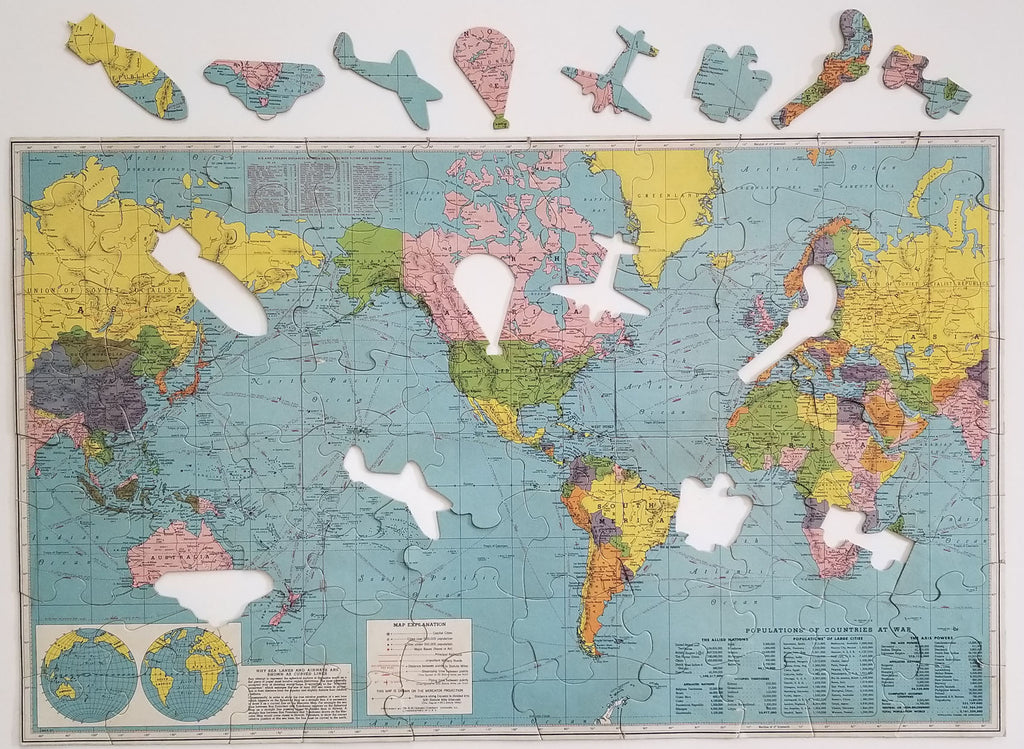 (World - WWII) Map of the World – The Old Map Gallery