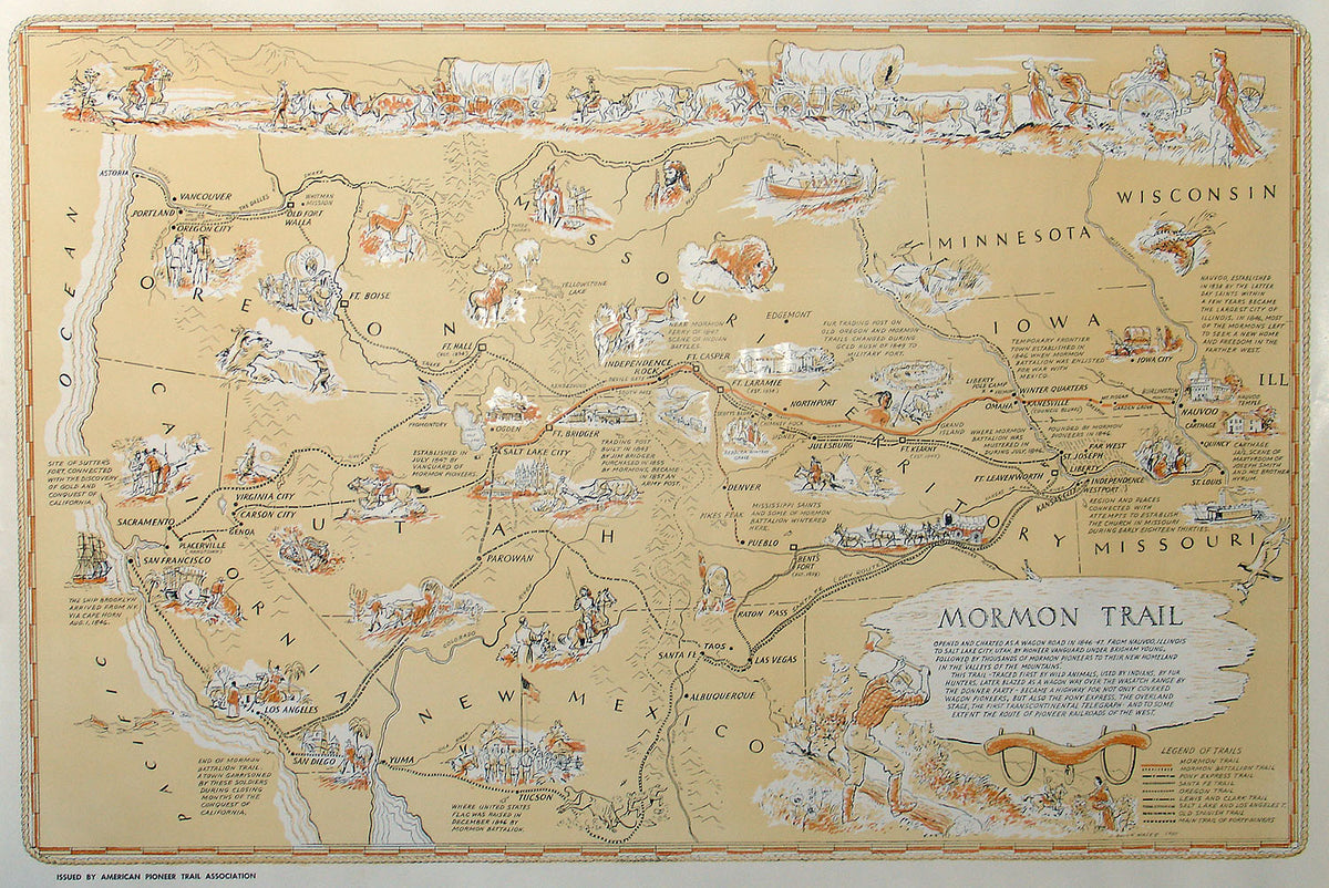 (US West-Mormon Trail) Mormon Trail – The Old Map Gallery