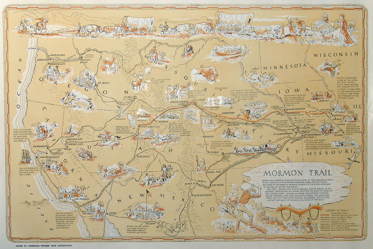 (US West-Mormon Trail) Mormon Trail – The Old Map Gallery