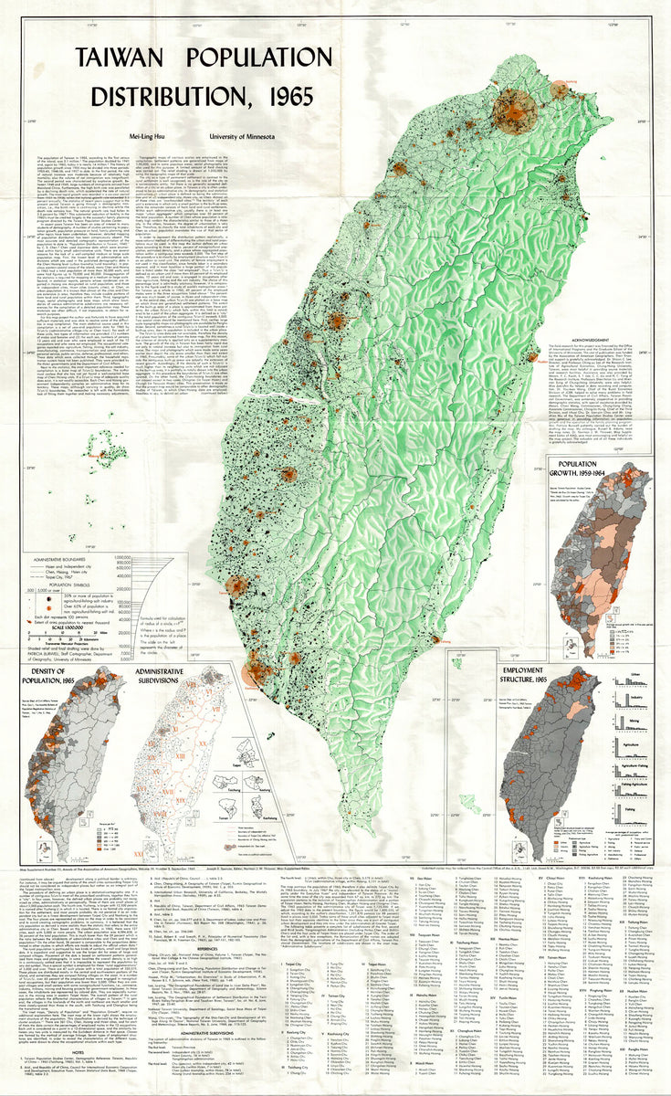 (Taiwan) Taiwan Population Distribution – The Old Map Gallery