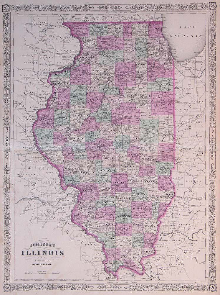 Johnson's Illinois – The Old Map Gallery