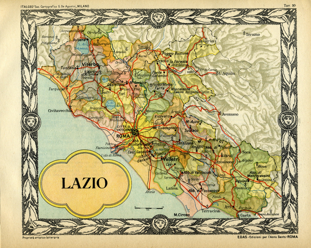 (Italy-Lazio) Lazio – The Old Map Gallery