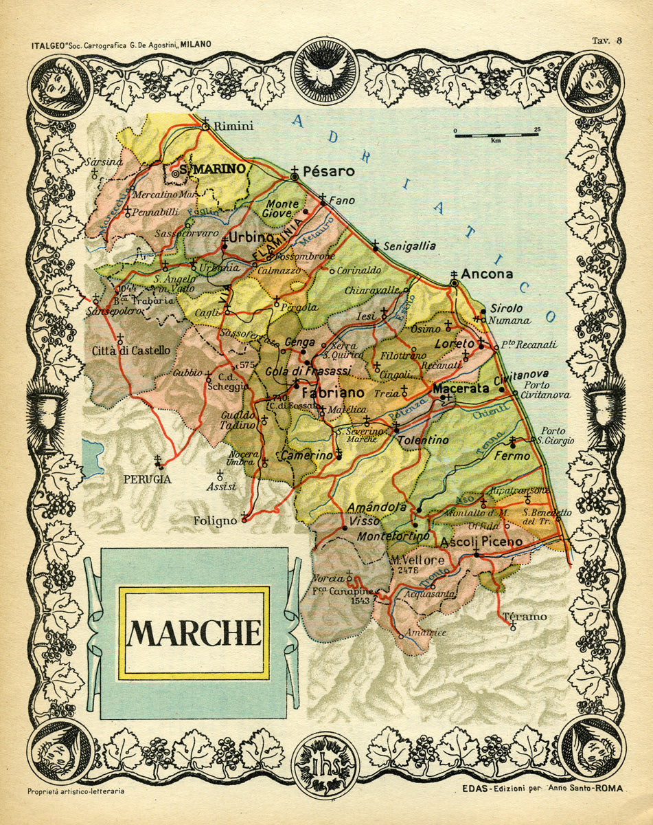 (Italy-Marche) Marche – The Old Map Gallery