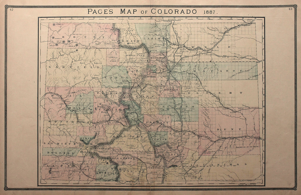 (CO.) Pages Map Of Colorado 1887 – The Old Map Gallery