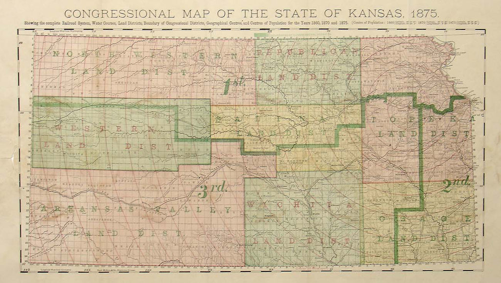 (KS.) Congressional Map of the State of Kansas – The Old Map Gallery