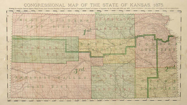 (KS.) Congressional Map of the State of Kansas – The Old Map Gallery
