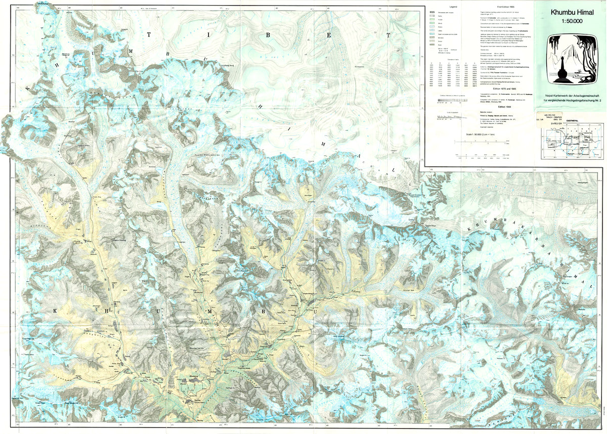 (Nepal - Tibet) Khumbu Himal – The Old Map Gallery