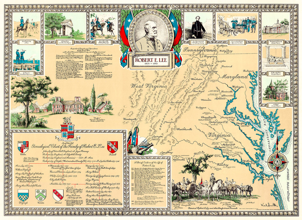(Civil War-Thematic) Robert E. Lee – The Old Map Gallery