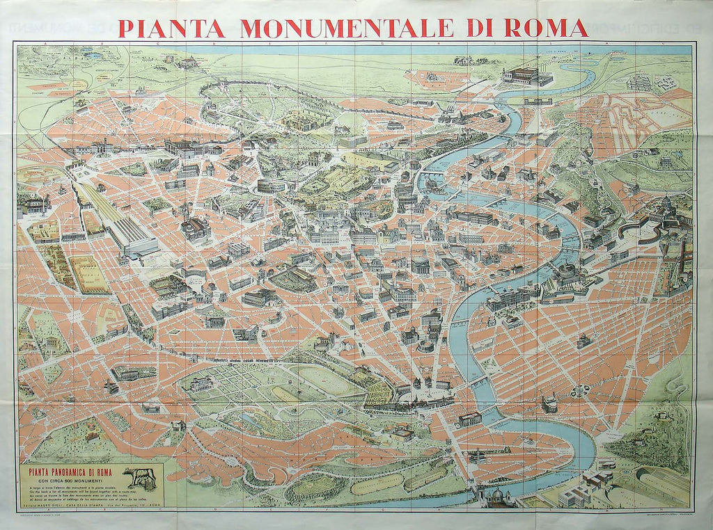 (Italy - Rome) Pianta Monumentale Di Roma – The Old Map Gallery