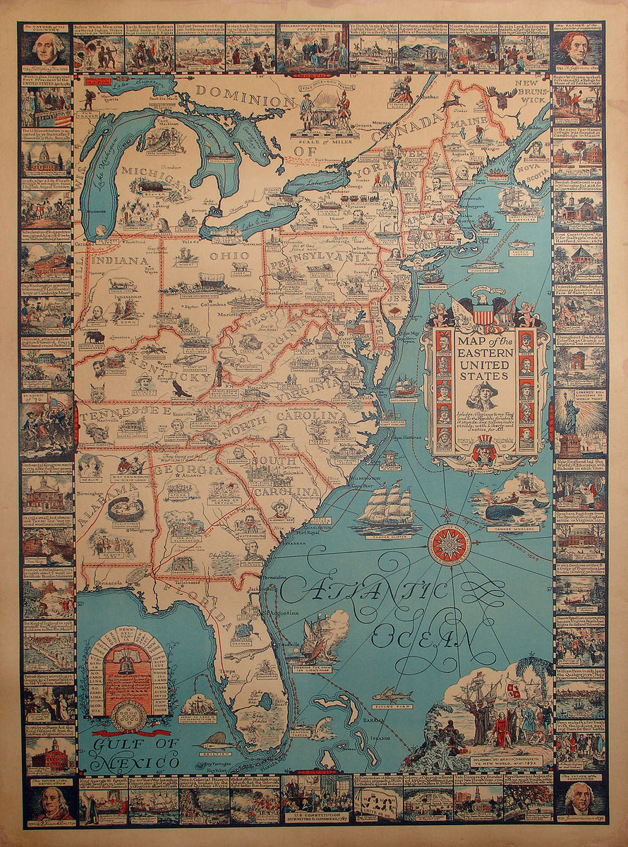 (US - East) Map of the Eastern United States – The Old Map Gallery