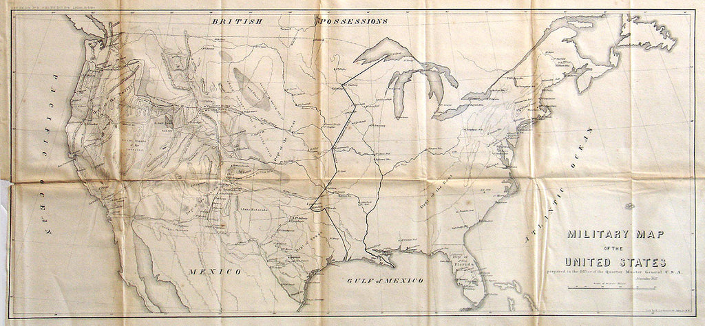 Military Map of the United States – The Old Map Gallery