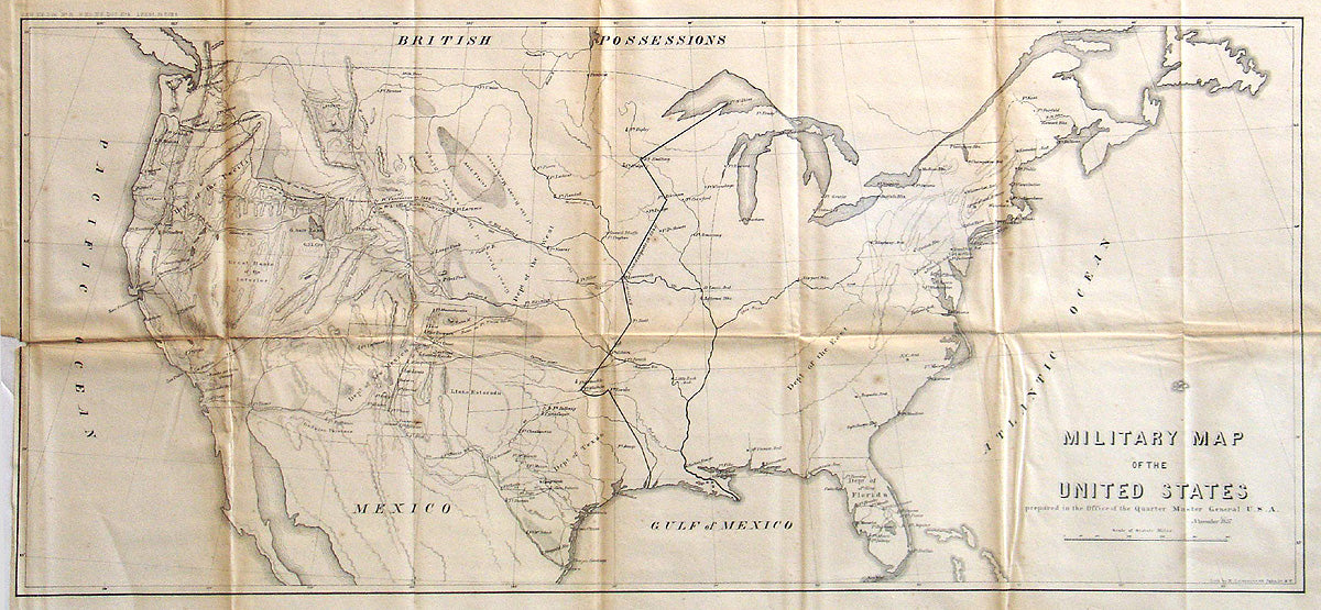Military Map of the United States – The Old Map Gallery