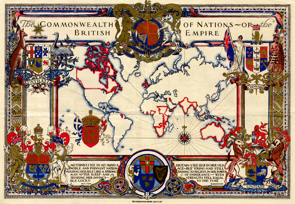 (World - Thematic) The Commonwealth Of Nations Or the British Empire ...