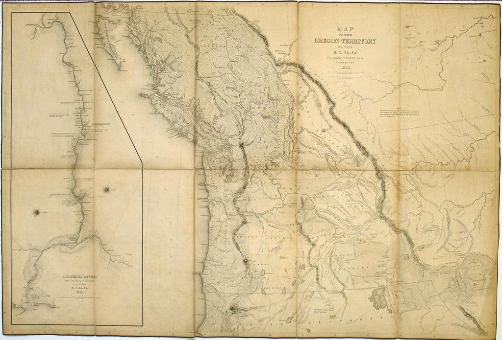 (West) Map of the Oregon Territory by the U.S. Ex. Ex. – The Old Map ...