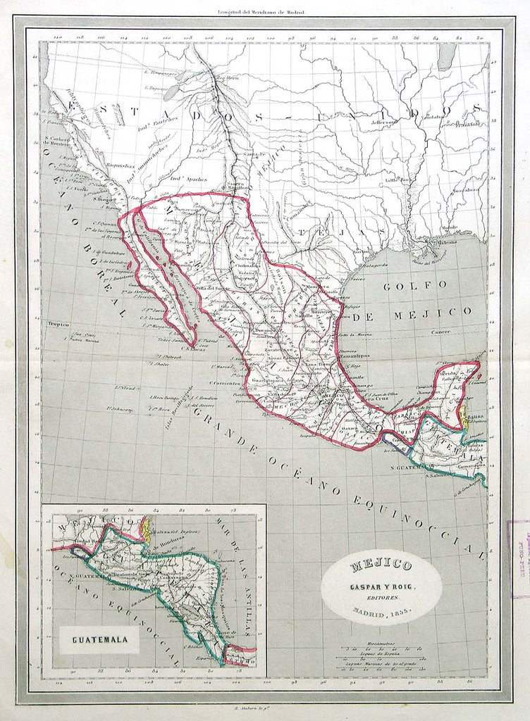 (Mexico) Mexico – The Old Map Gallery