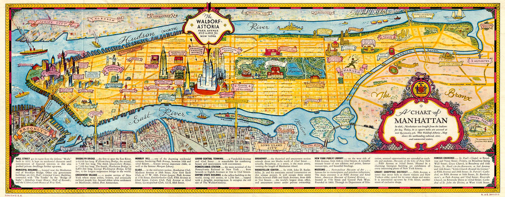 (NY-Manhattan) A Chart of Manhattan – The Old Map Gallery