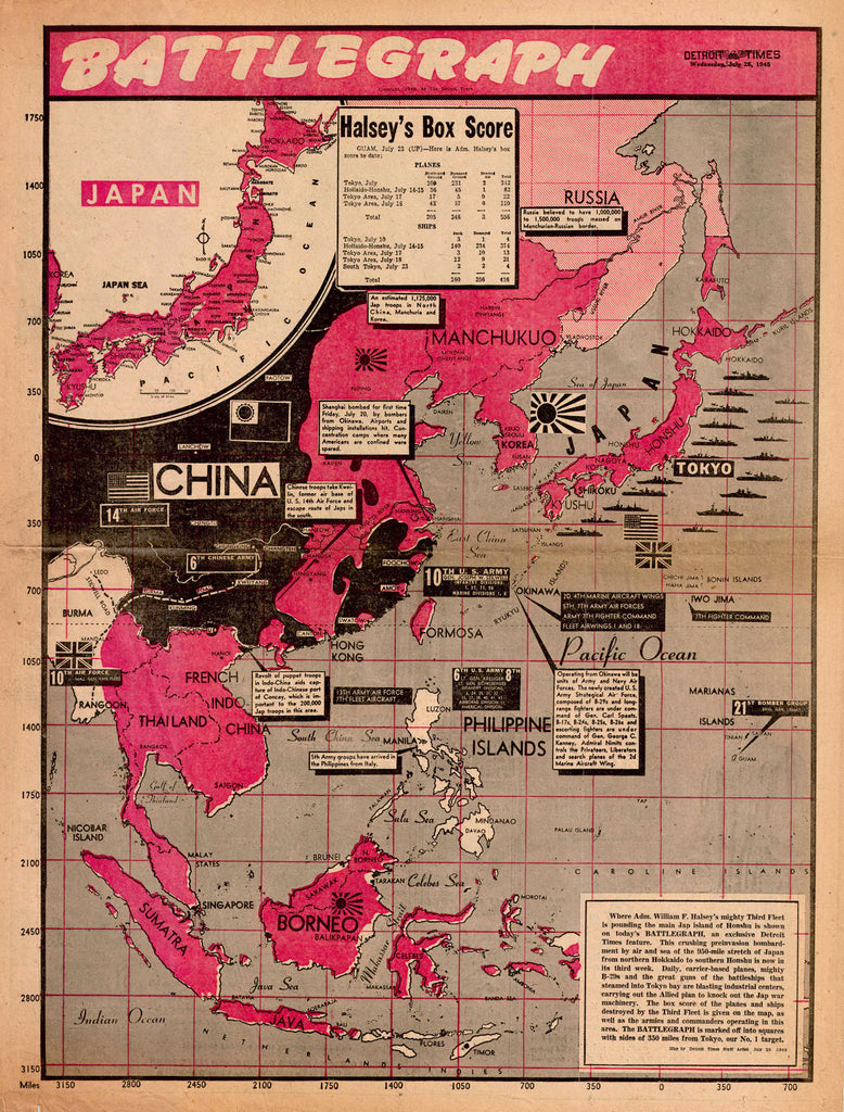 (WWII - Pacific) Battlegraph – The Old Map Gallery