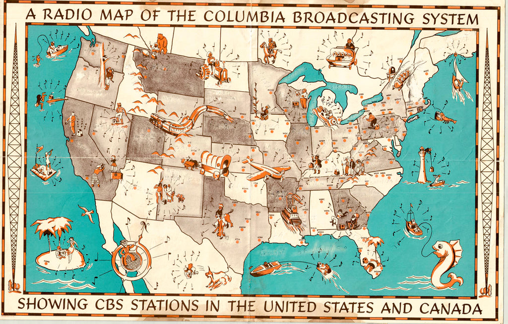 (US-Radio) A Radio Map of the... – The Old Map Gallery