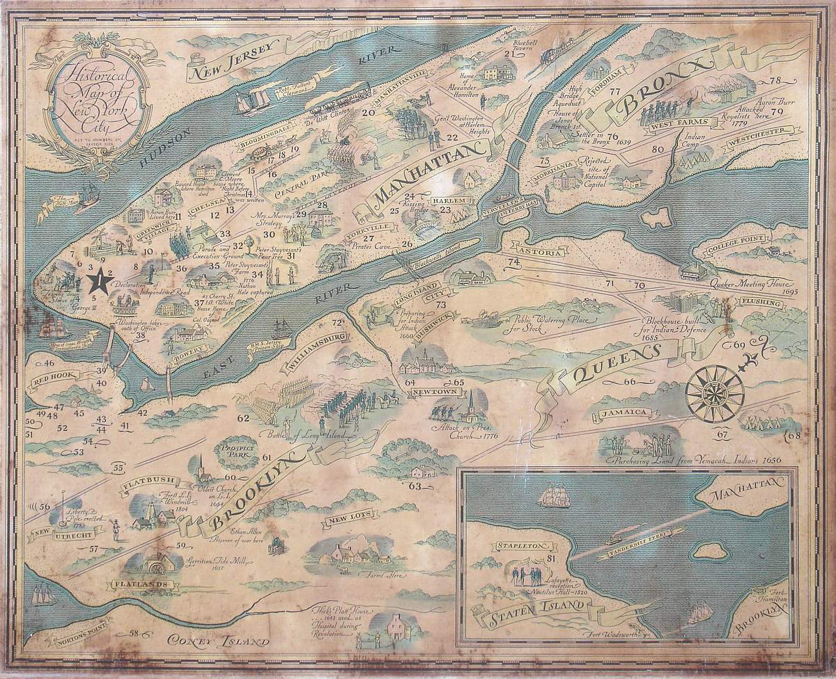 (NY - NYC) Historical Map of New York – The Old Map Gallery