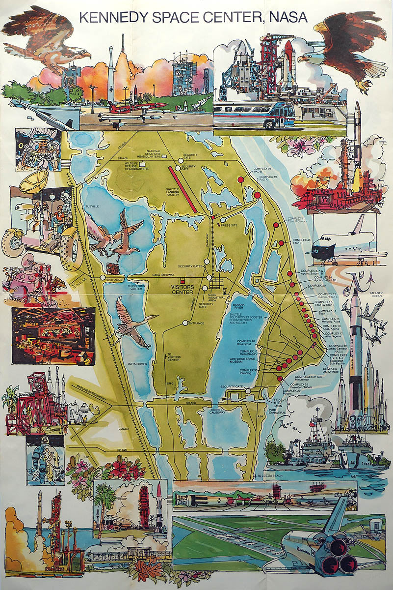 (FL - Kennedy Space) Kenndy Space Center – The Old Map Gallery