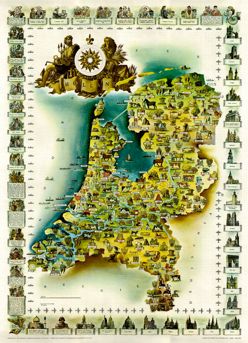 (Netherlands - Holland) Holland – The Old Map Gallery