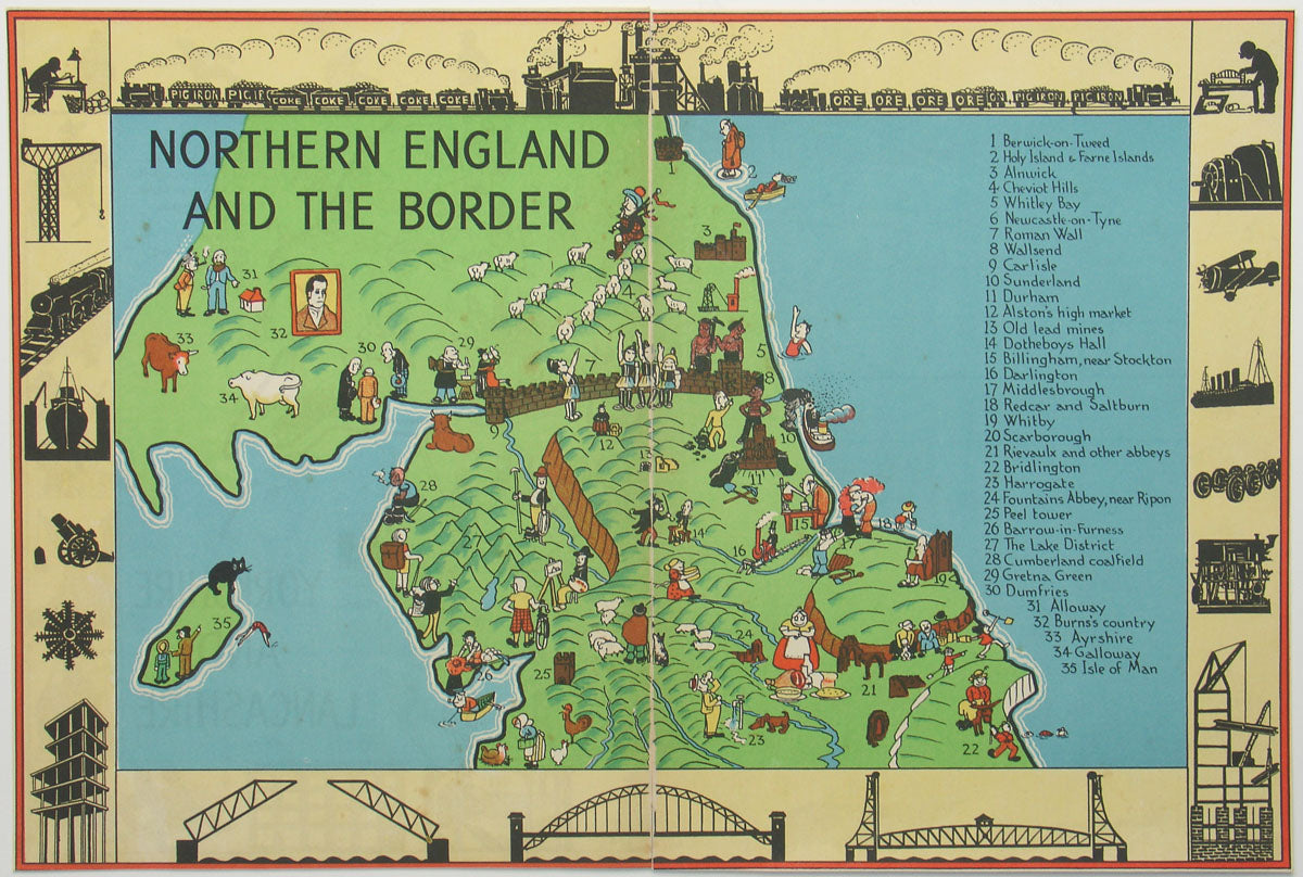 (England) Northern England and the Border – The Old Map Gallery