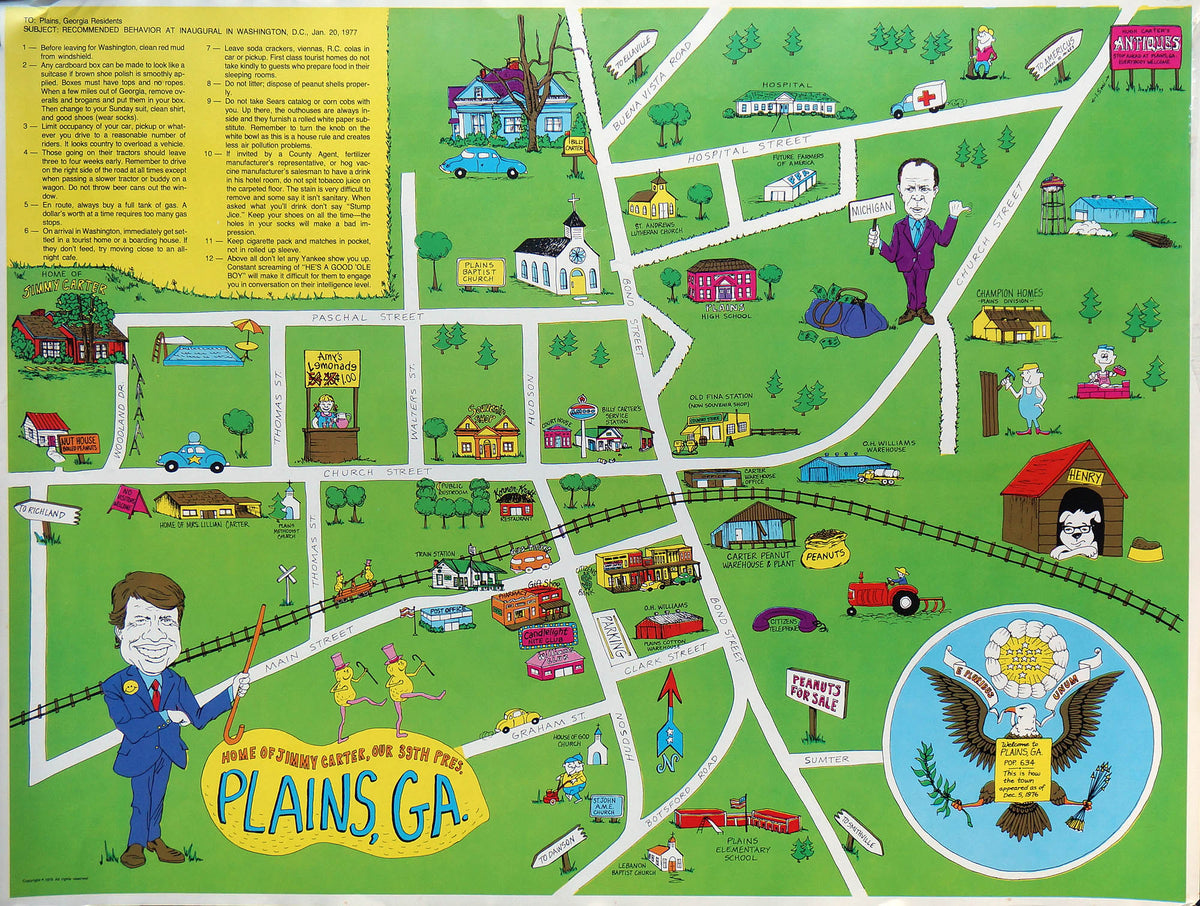 (GA. - Plains) Plains, GA. – The Old Map Gallery