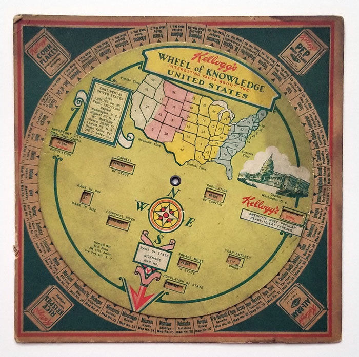(US-Thematic) Wheel of Knowledge – The Old Map Gallery